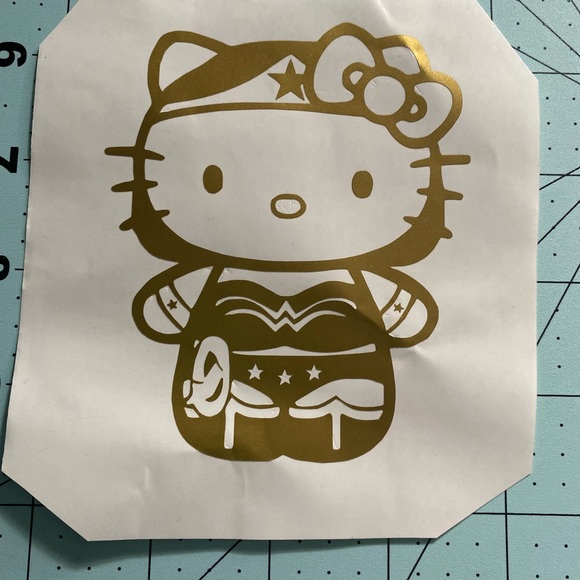 Art | Hello Kitty Decal Wonder Woman | Poshmark